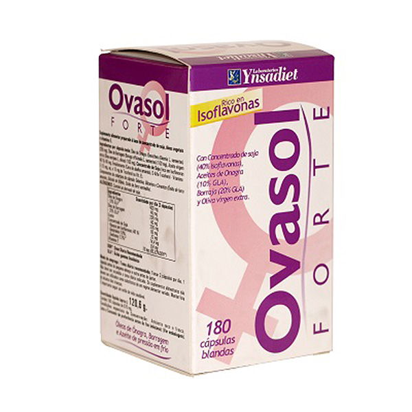 OVASOL FORTE 180- onagra- borraja e isoflavonas de soja